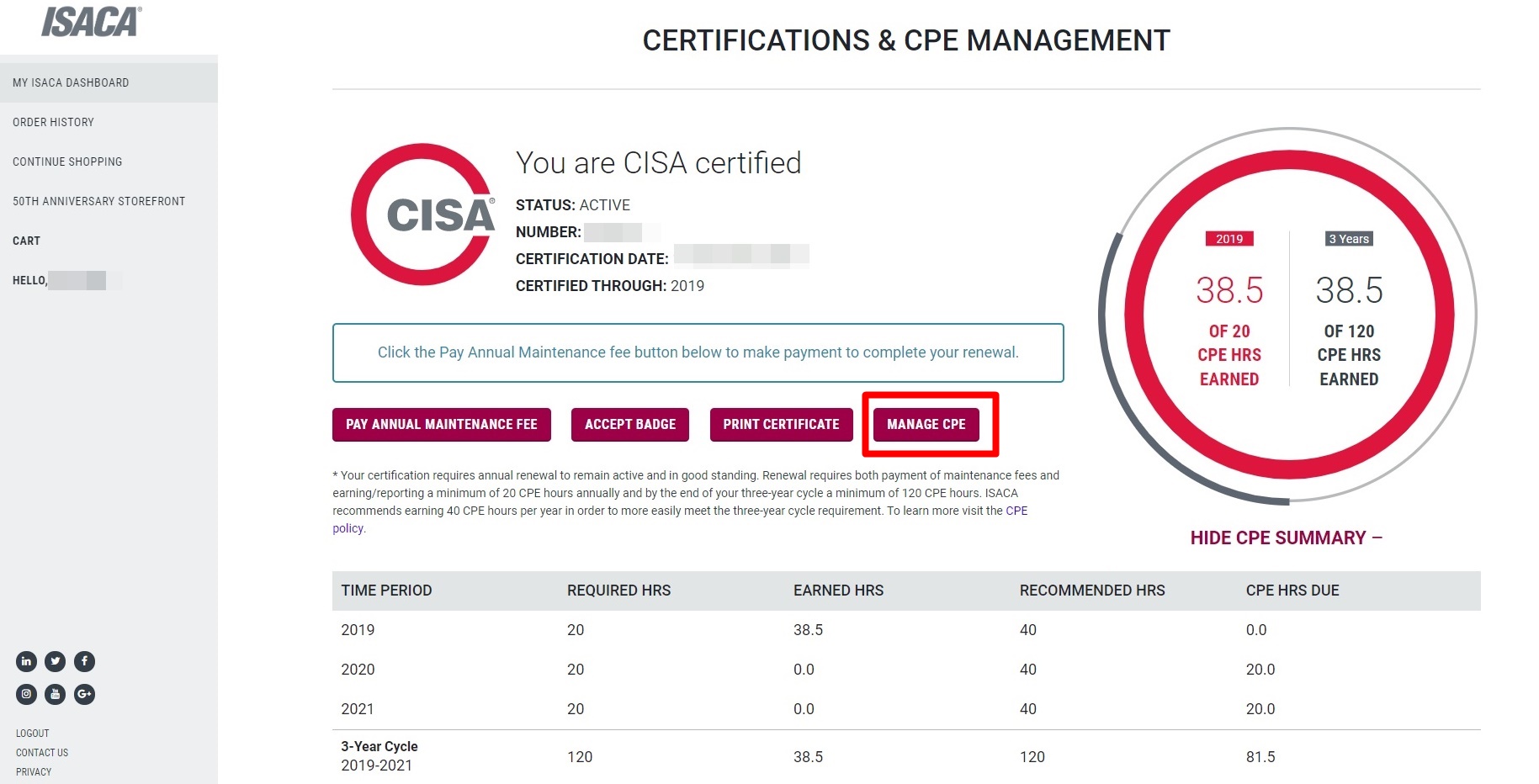 ISACA継続教育（CPE）登録のやり方 | 日日是マシュマロ